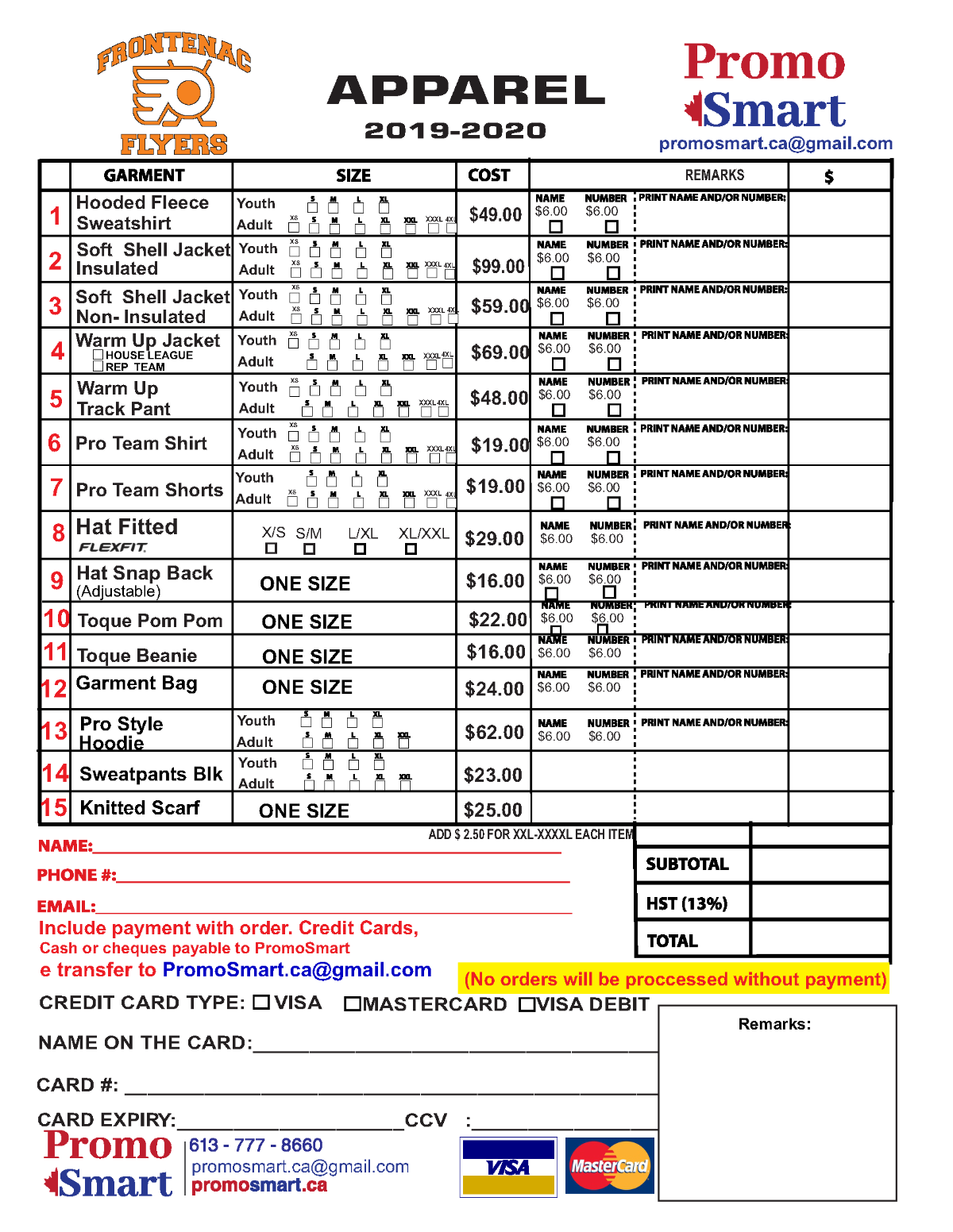 FLYERS CHEER GEAR (Frontenac Minor Hockey)